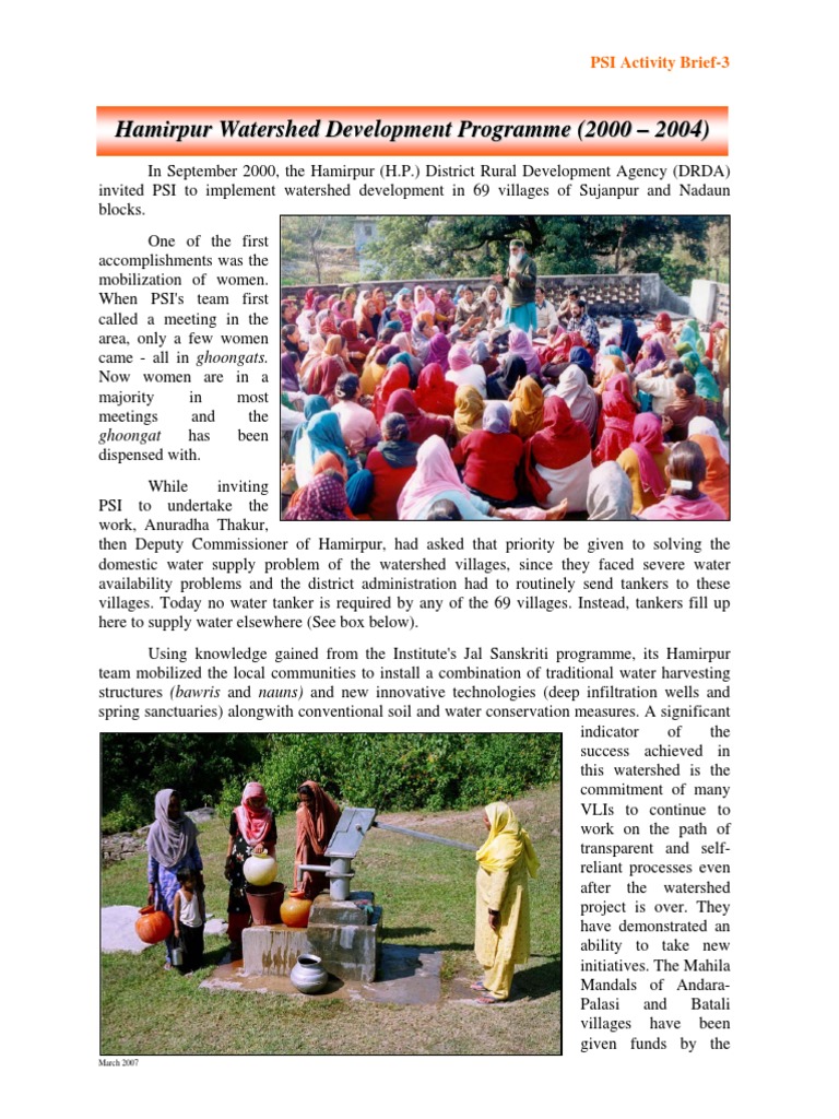 Empowering Women in Watershed Management | PDF | Water Management ...