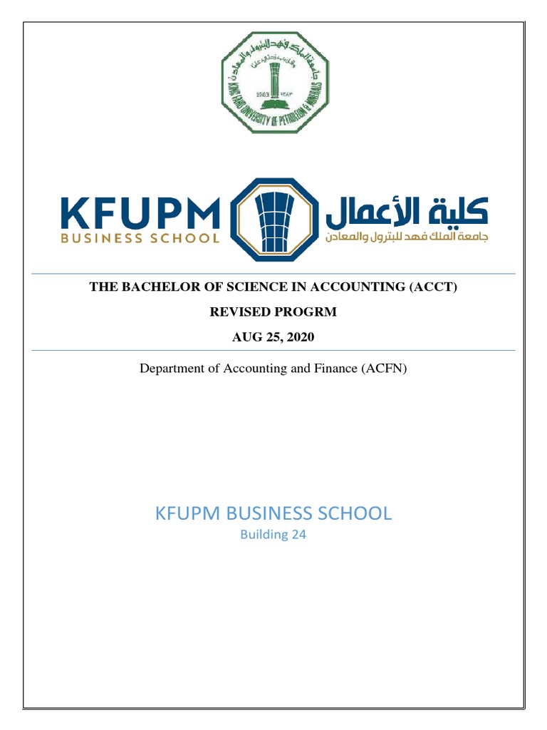 Kfupm Business School: The Bachelor of Science in Accounting (Acct ...