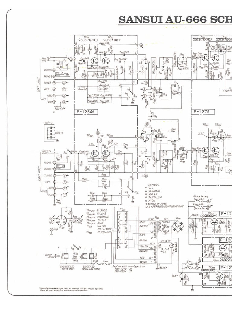 Sansui AU 666 Schematic | PDF