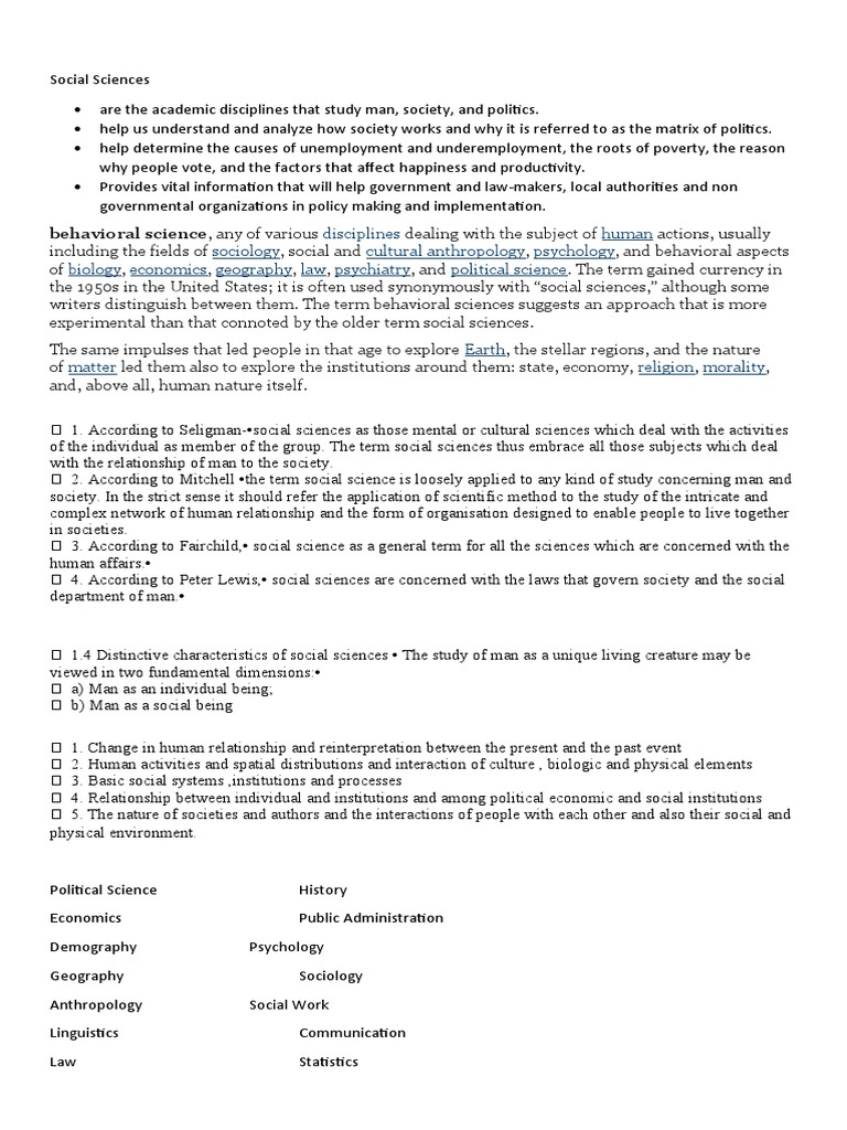 Handouts 1 | PDF | Social Sciences | Science