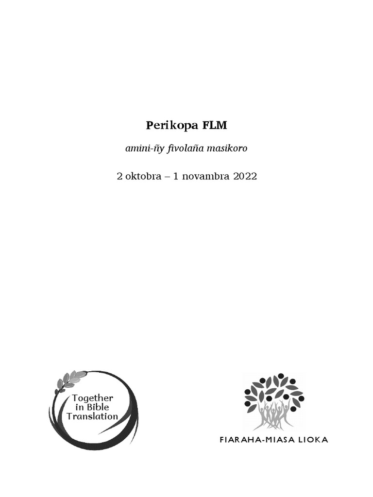 MSH Perikopa I 2022-10+11 Booklet A5 20221006 | PDF
