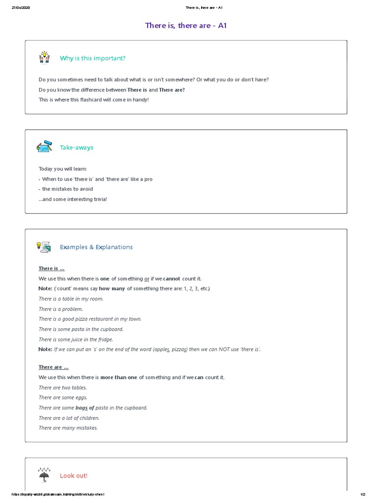 There Is, There Are - A1 | PDF | Foods