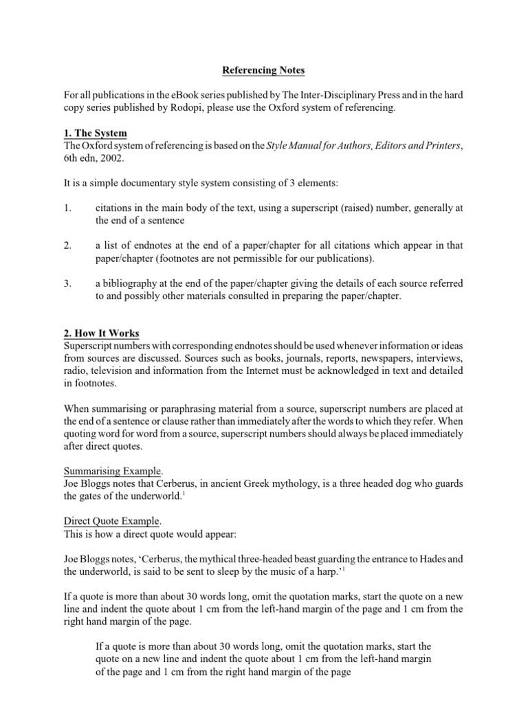 Oxford Referencing Guide | PDF