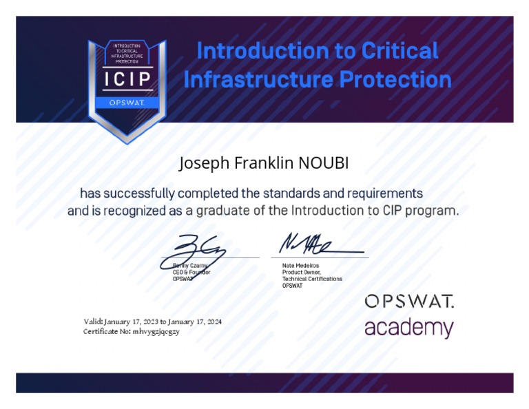 Certification ICIP | PDF