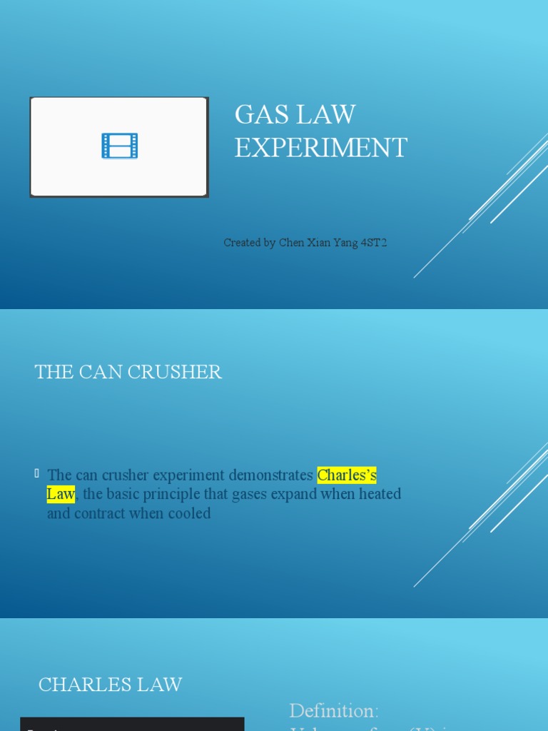 Can Crush Experiment Demonstrating Charles's Law | PDF