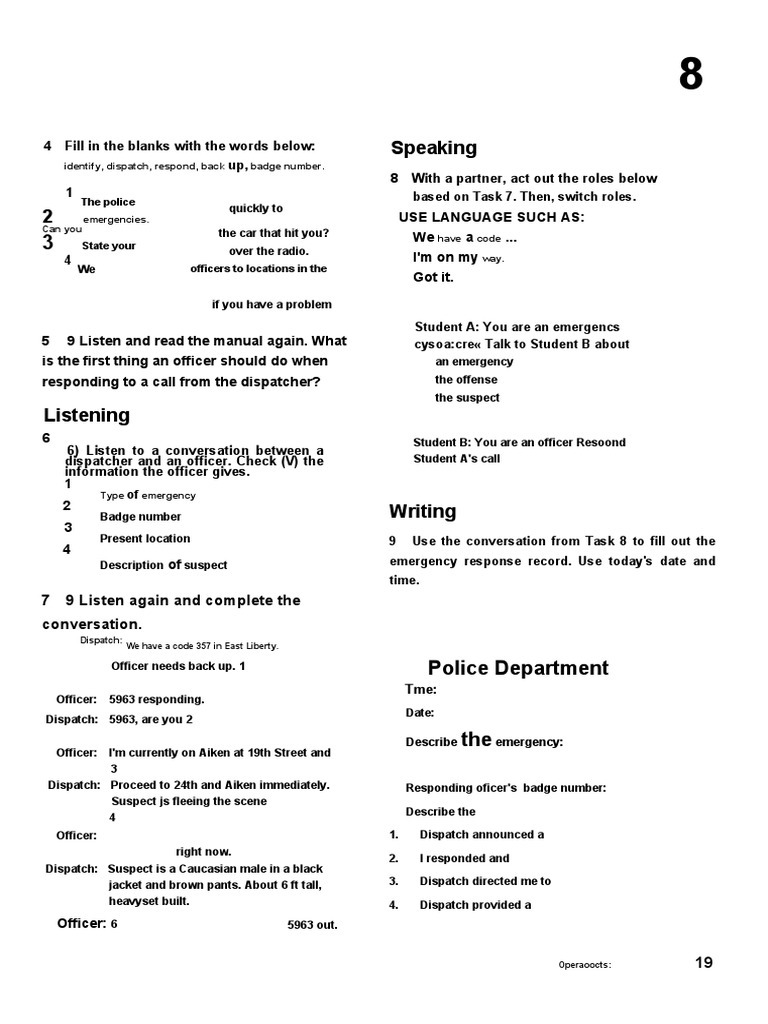 Speaking 2: 4 8 Use Language Such As: We A ... I'm On My Got It | PDF | Traffic Collision ...