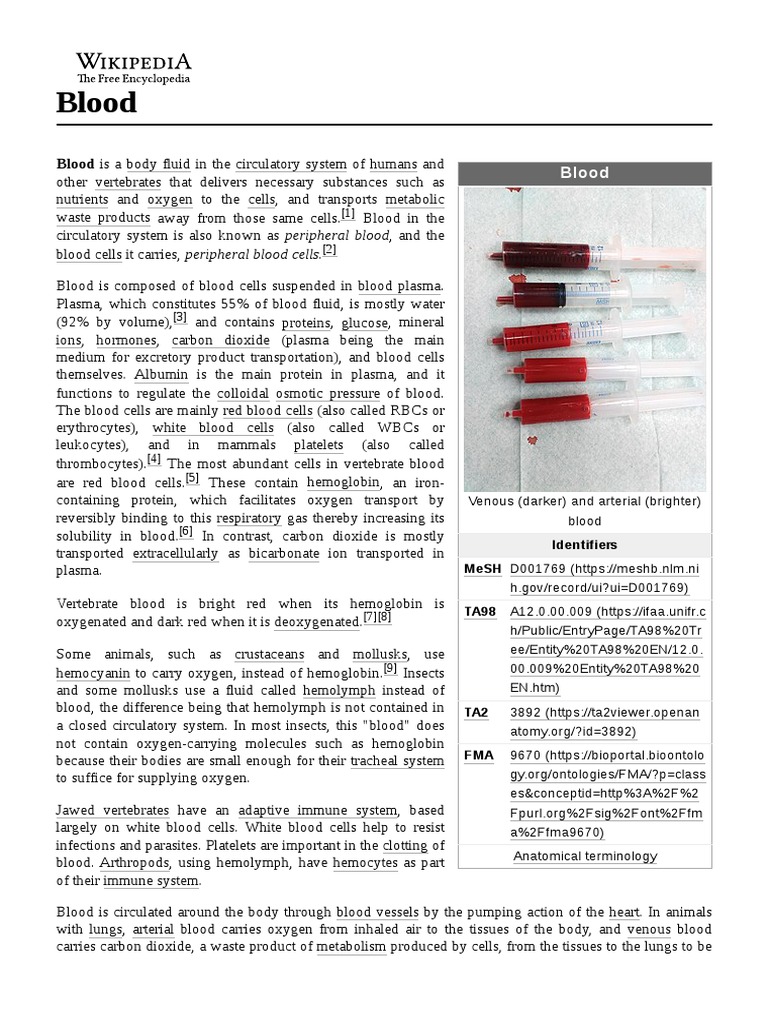 Blood | Download Free PDF | Blood | Hemoglobin