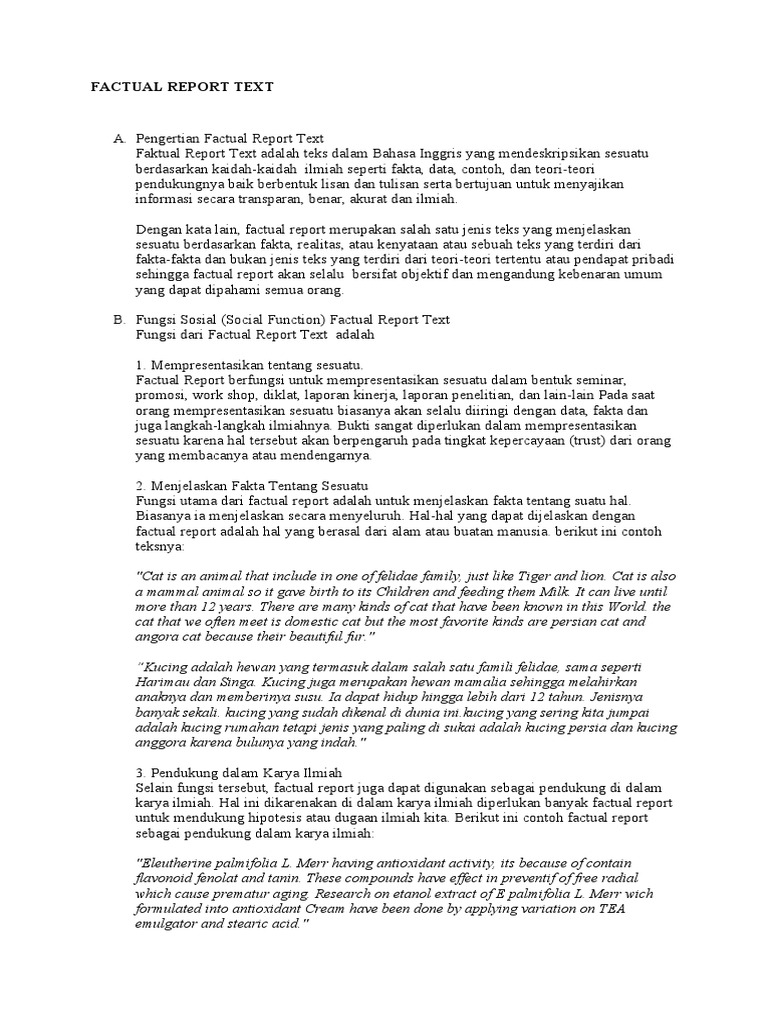 Factual Report Text | PDF