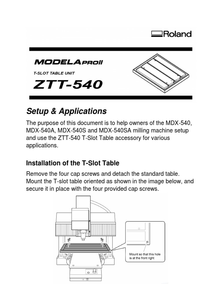 ZTT-540 Application Guide | PDF | Screw | Manufactured Goods