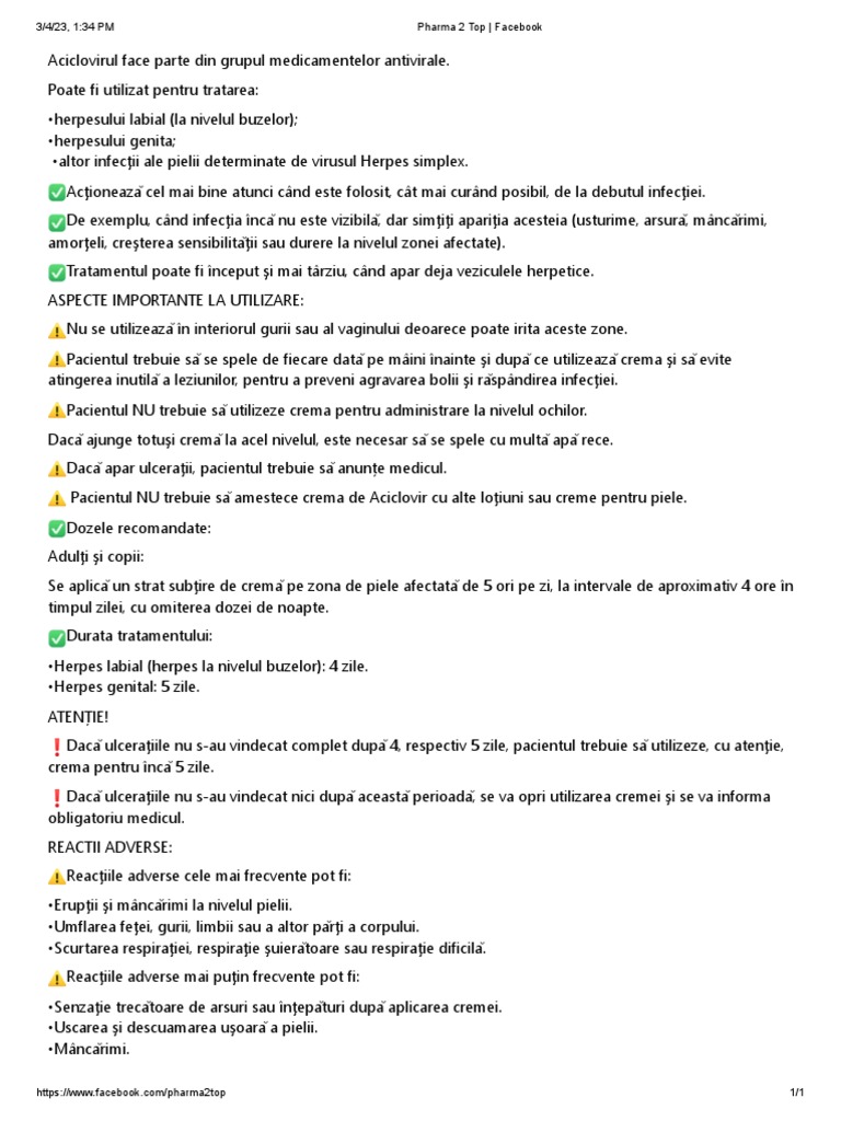 Aciclovir Crema | PDF