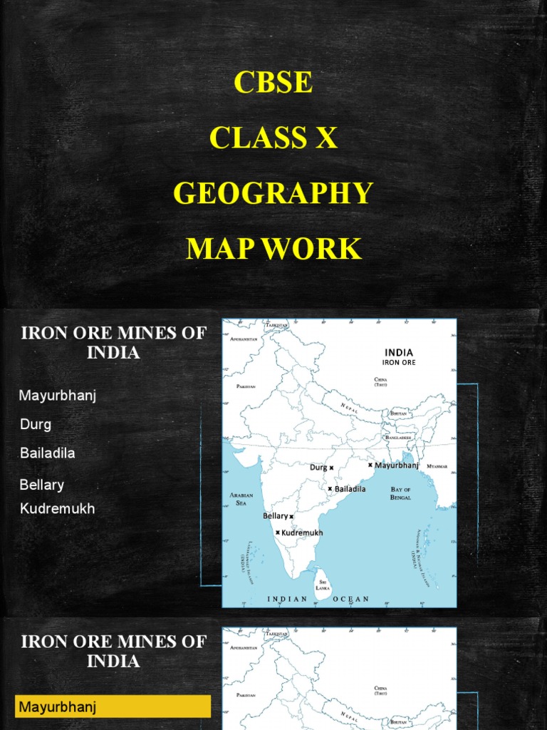 Class 10 Map Work: Energy Resources | PDF