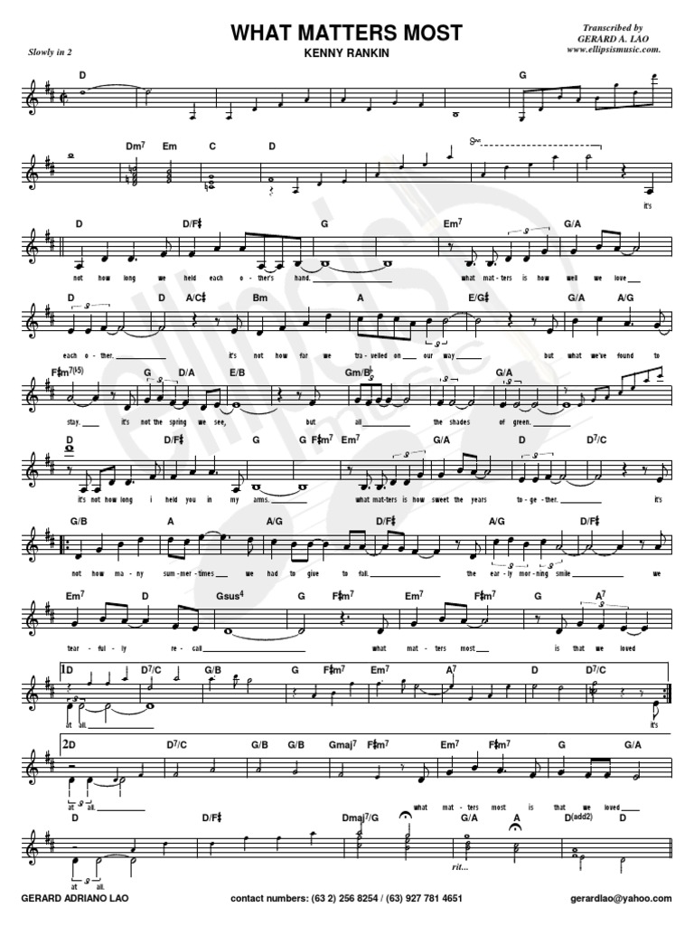 What Matters Most Kenny Rankin - Compress | PDF