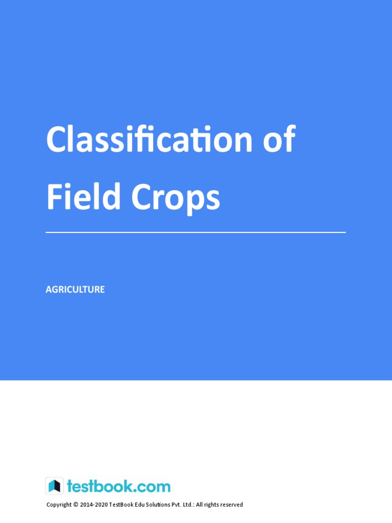 Classification of Field Crops - ARD Study Notes For NABARD Grade A 2023 ...