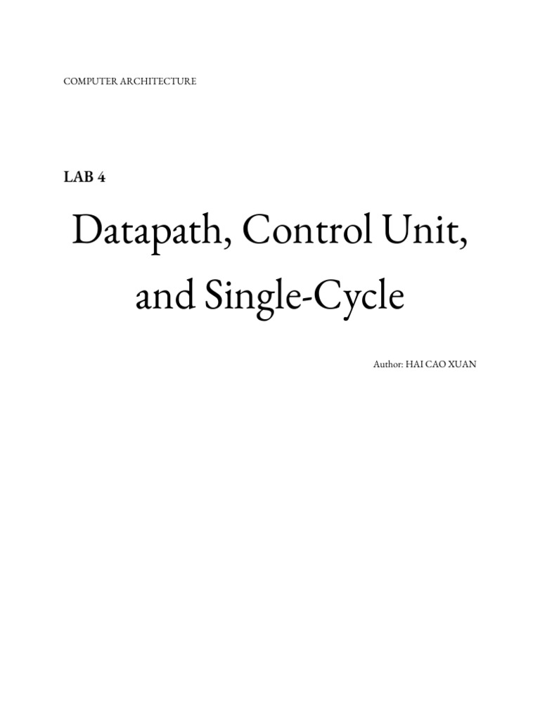 Comparch Lab4 | PDF | Central Processing Unit | Computing