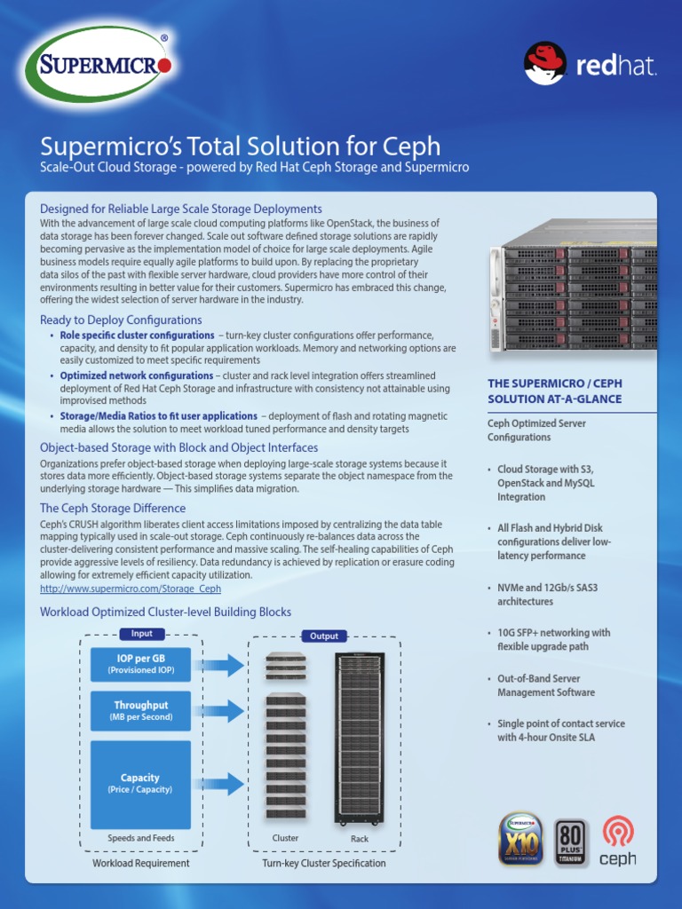 Datasheet Ceph | PDF | Cloud Computing | Computer Data Storage