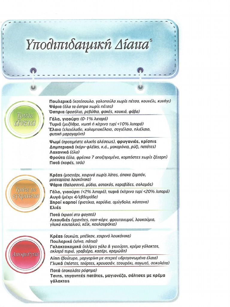Υπολιπιδαιμική δίαιτα | PDF