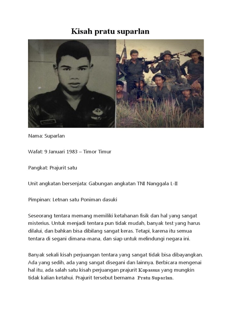 Kisah pratu suparlan | PDF