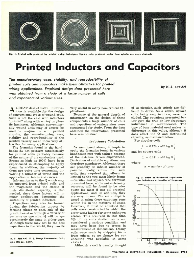 Printed And: Inductors Capacitors | PDF | Inductor | Inductance