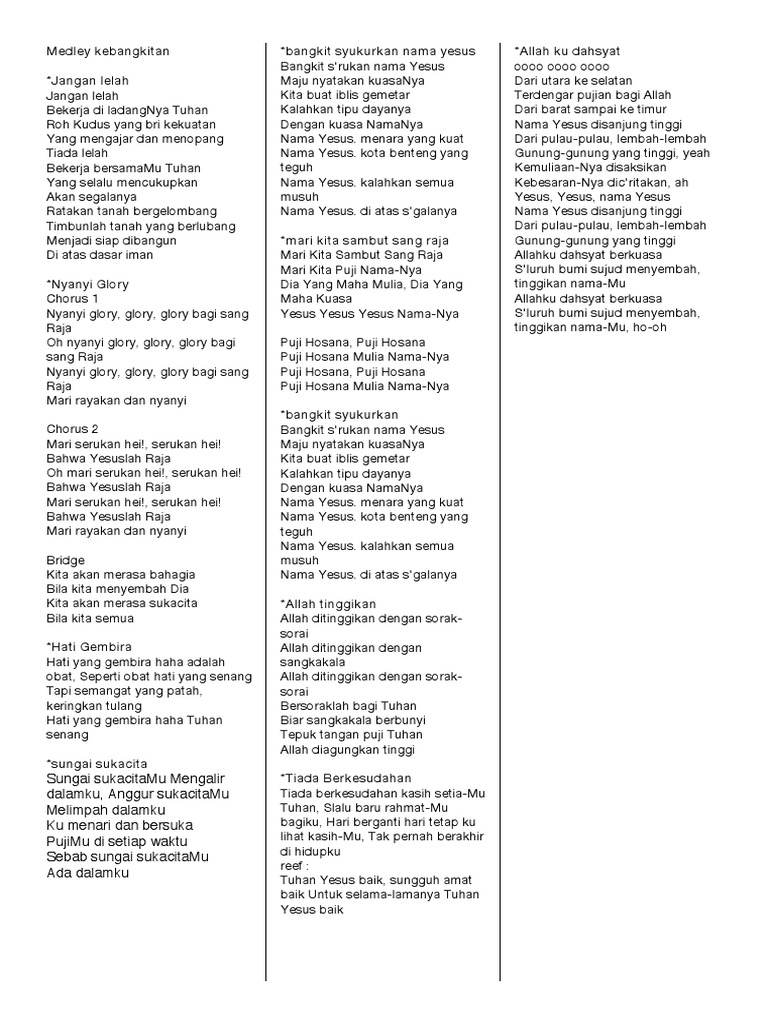 List Lagu Medly | PDF