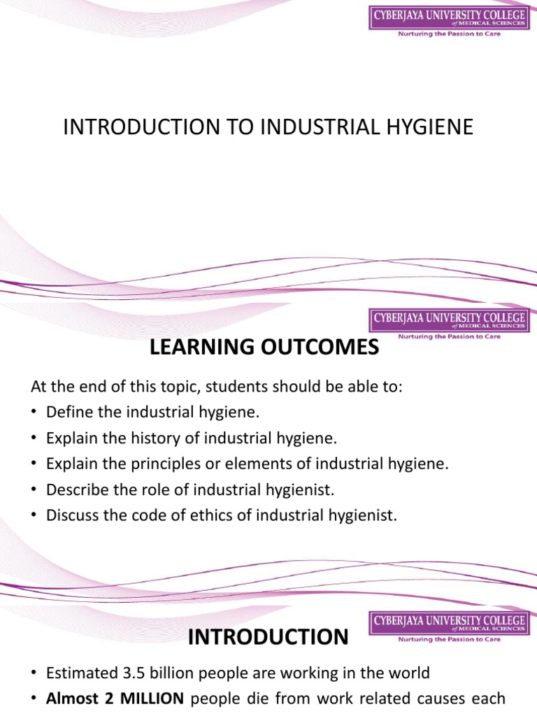 Introduction to Industrial Hygiene Basics | PDF | Occupational Hygiene ...