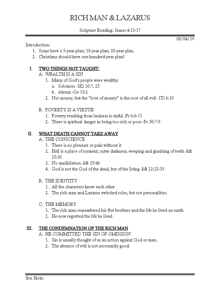 08-04pm Rich Man and Lazarus | PDF