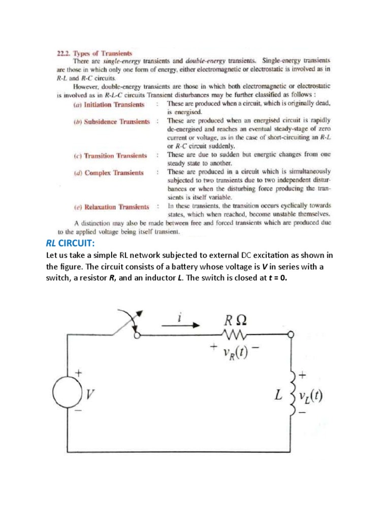 Transients Derivations | PDF | Electrical Network | Capacitor