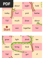 Sight Words Snakes Ladders Fry 1000 | PDF