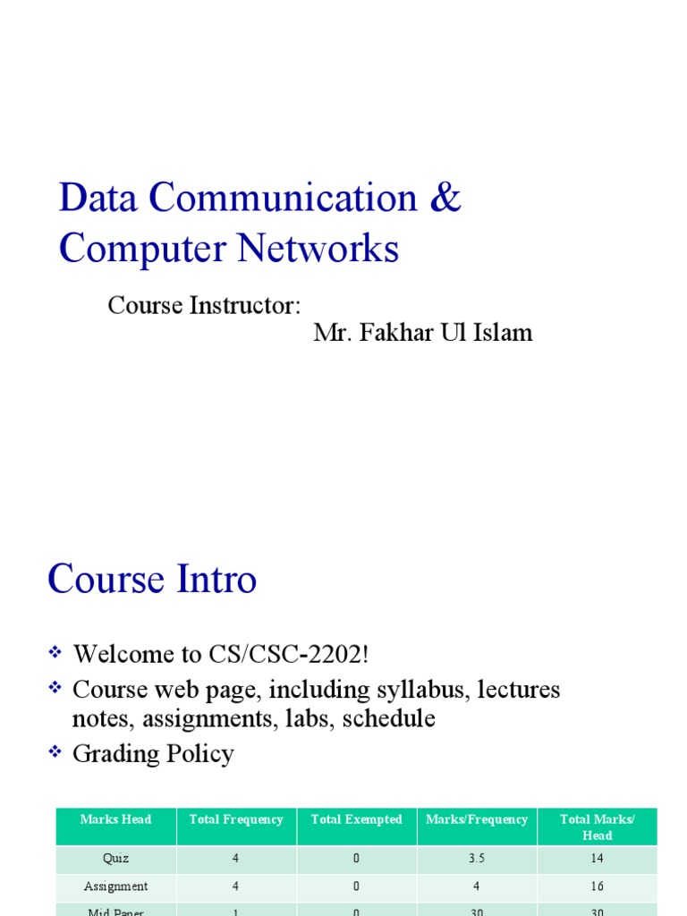 DCCN Lecture 01-02 Introduction | PDF | Computer Network | Transmission Medium
