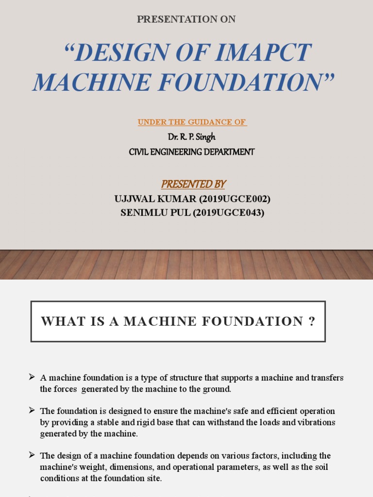 Impact Machine Foundation | PDF | Foundation (Engineering) | Deep ...