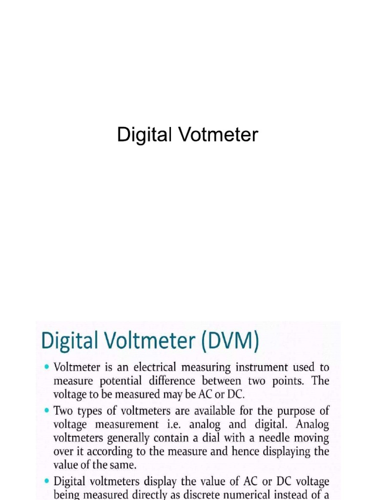 Digital Voltmeter - Ramp Type | PDF