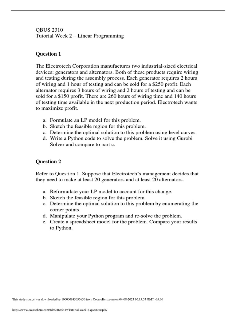 PDF | PDF | Linear Programming | Algorithms PDF | PDF | Linear Programming | Algorithms