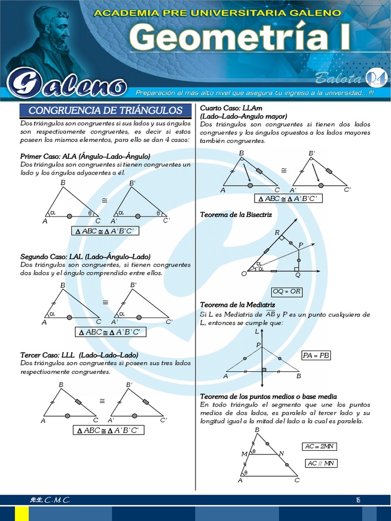Semana 04 Congruencia de Tri Ngulos | PDF | Triángulo | Geometría triangular