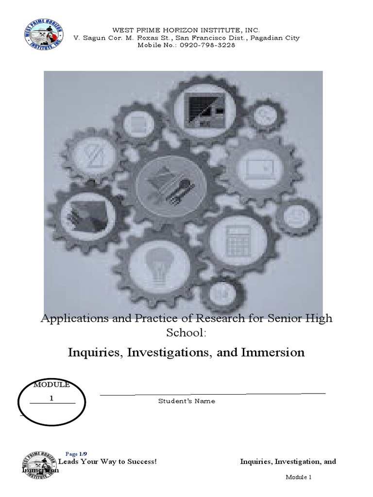 Guiding Senior High Students Through the Research Process: An ...