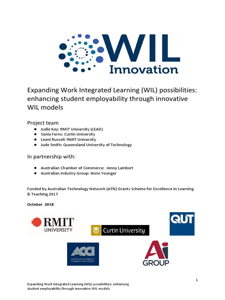 Expanding Work Integrated Learning (WIL) Possibilities: Enhancing ...