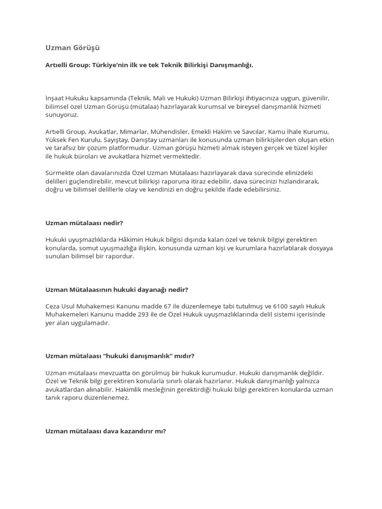 Uzman Görüşü | PDF