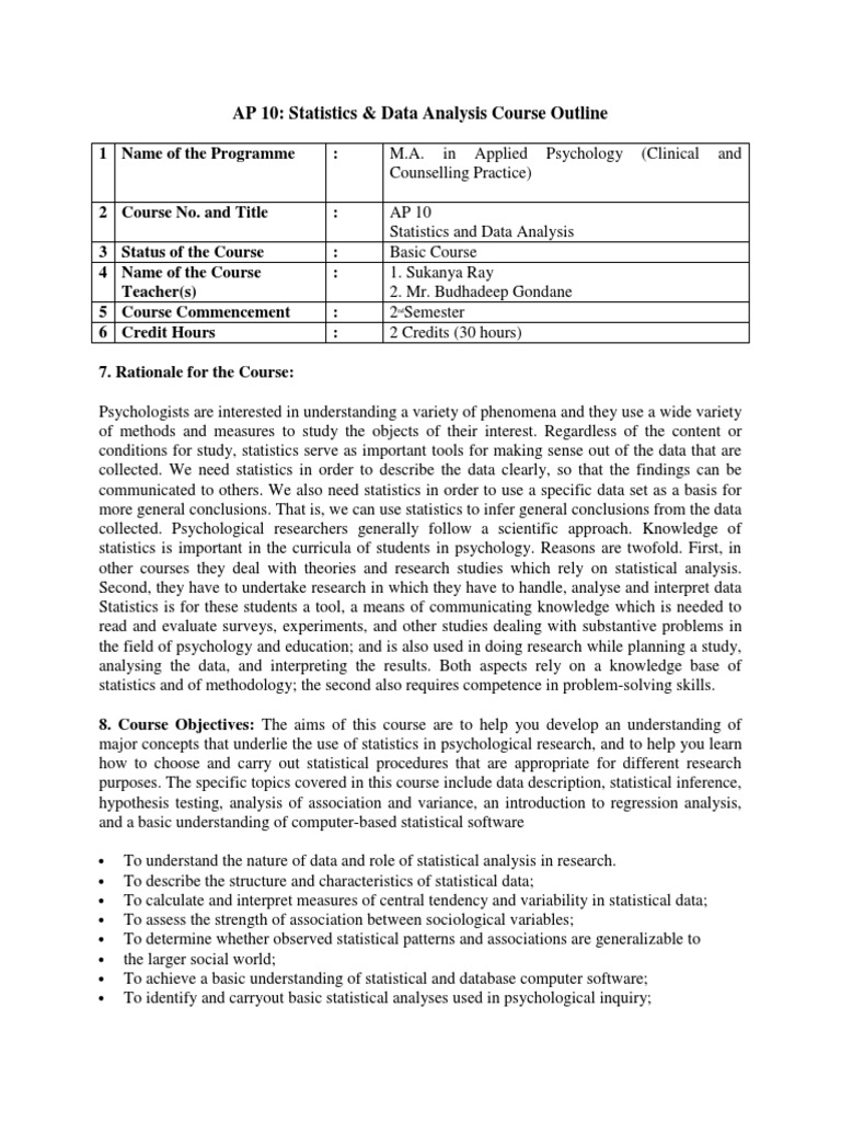 Statistics for Understanding: An Introduction to Data Analysis in ...