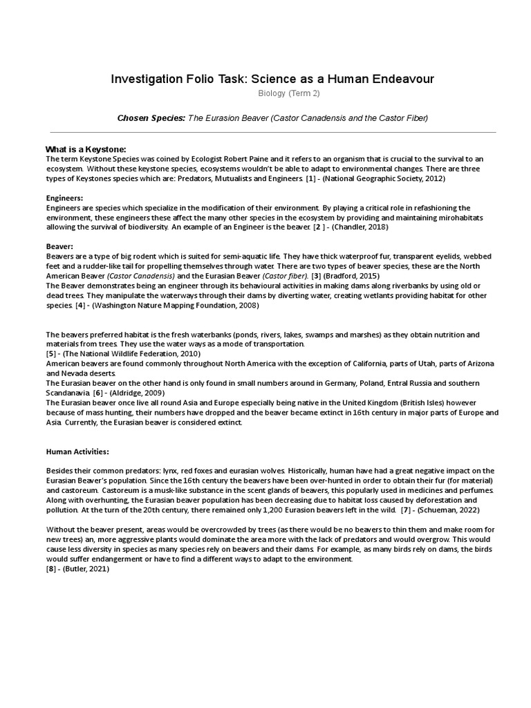 Keystone Species | Download Free PDF | Conservation Biology | Beaver