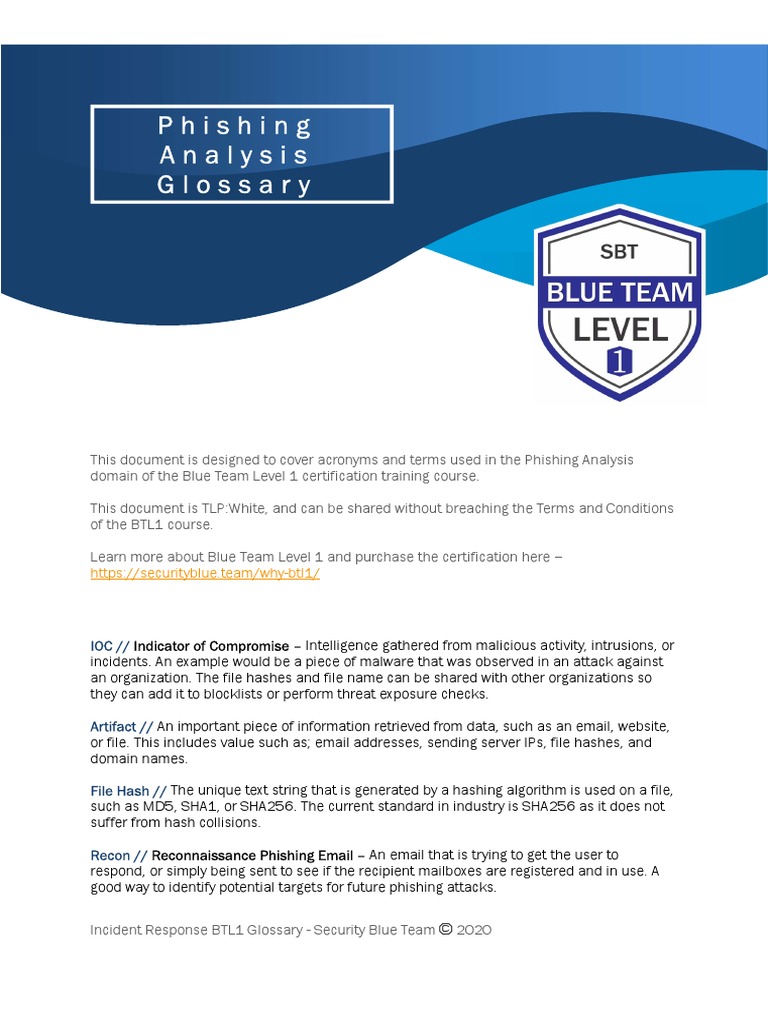 Phishing Analysis Glossary 1 | PDF | Security Engineering | Information Technology