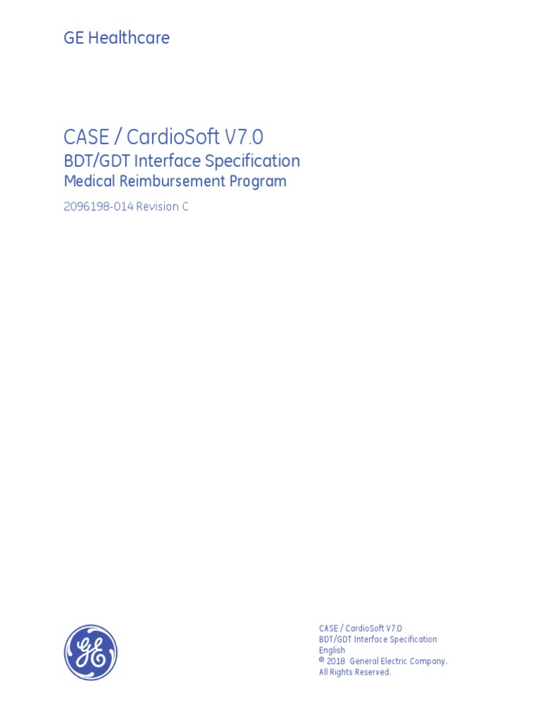 Case / Cardiosoft V7.0: BDT/GDT Interface Specification | PDF | Electrocardiography | Ascii