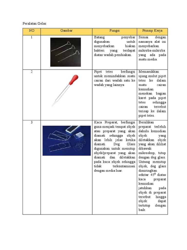 42 Alat Laboratorium | PDF
