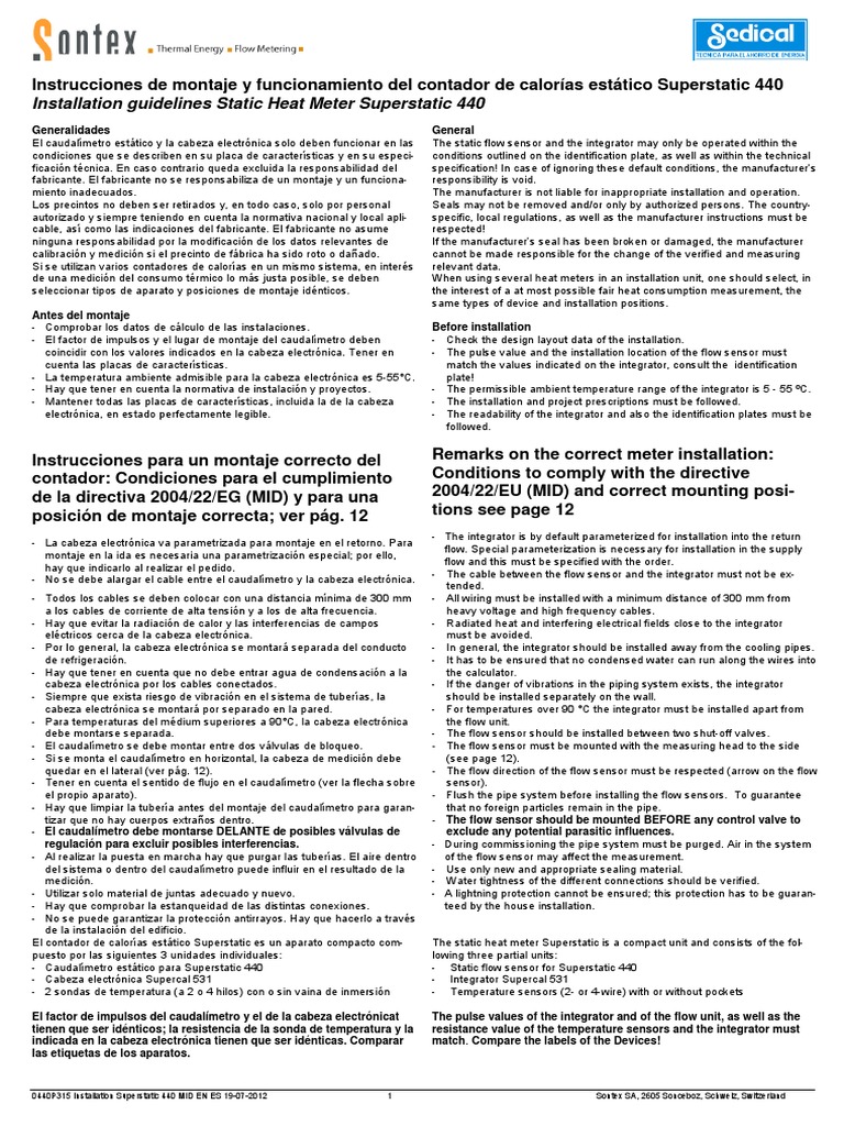 Manual Técnico de Supercal 531 + Superstatic 440 en Español e Inglés ...