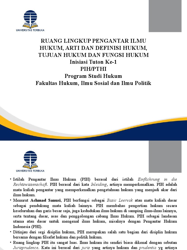 Materi Sesi 1 Pih - Pthi Upload | PDF