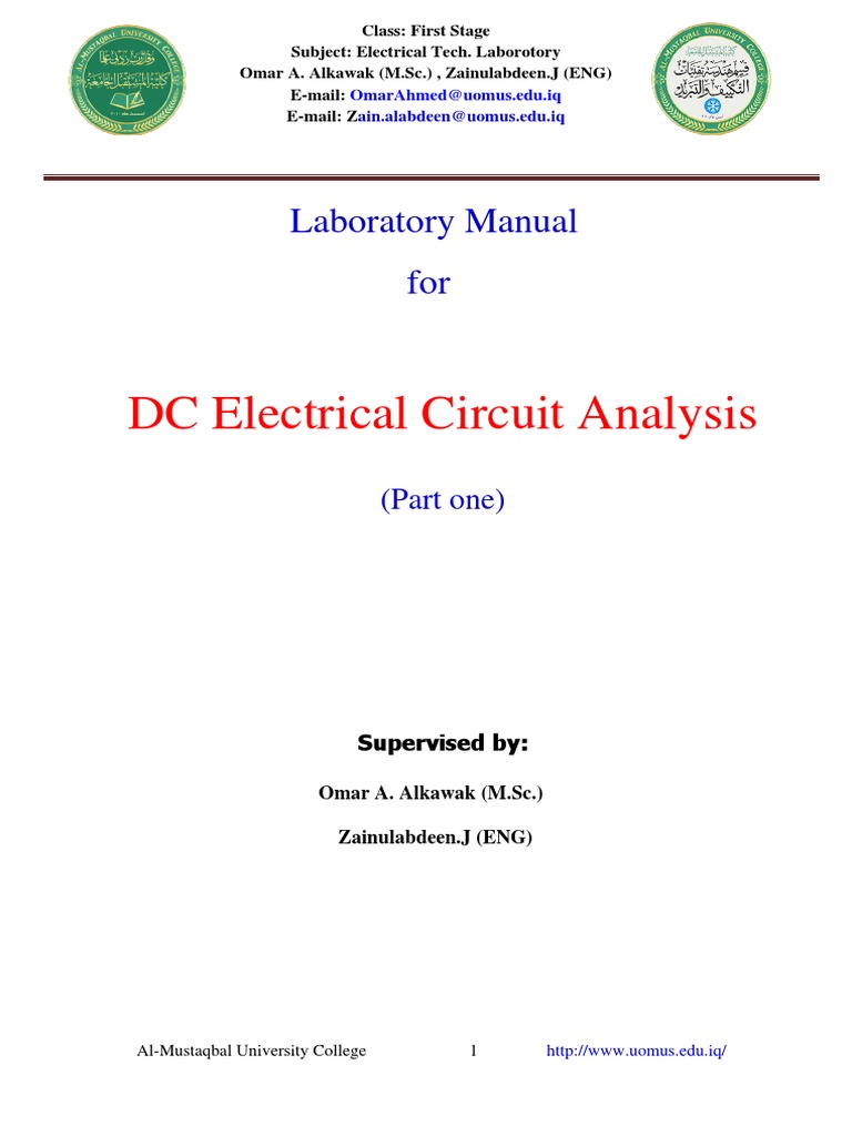 Lab Manual | PDF | Resistor | Electrical Network