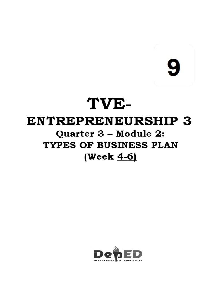 ENTREP 3 QUARTER 3 MODULE 2 Week 4 6passed | PDF | Feasibility Study | Business Plan
