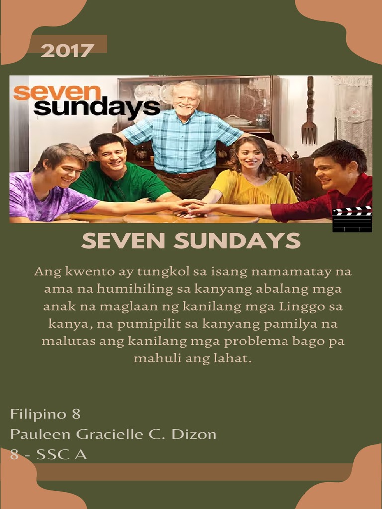 Seven Sundays: Filipino 8 Pauleen Gracielle C. Dizon 8 - SSC A | PDF