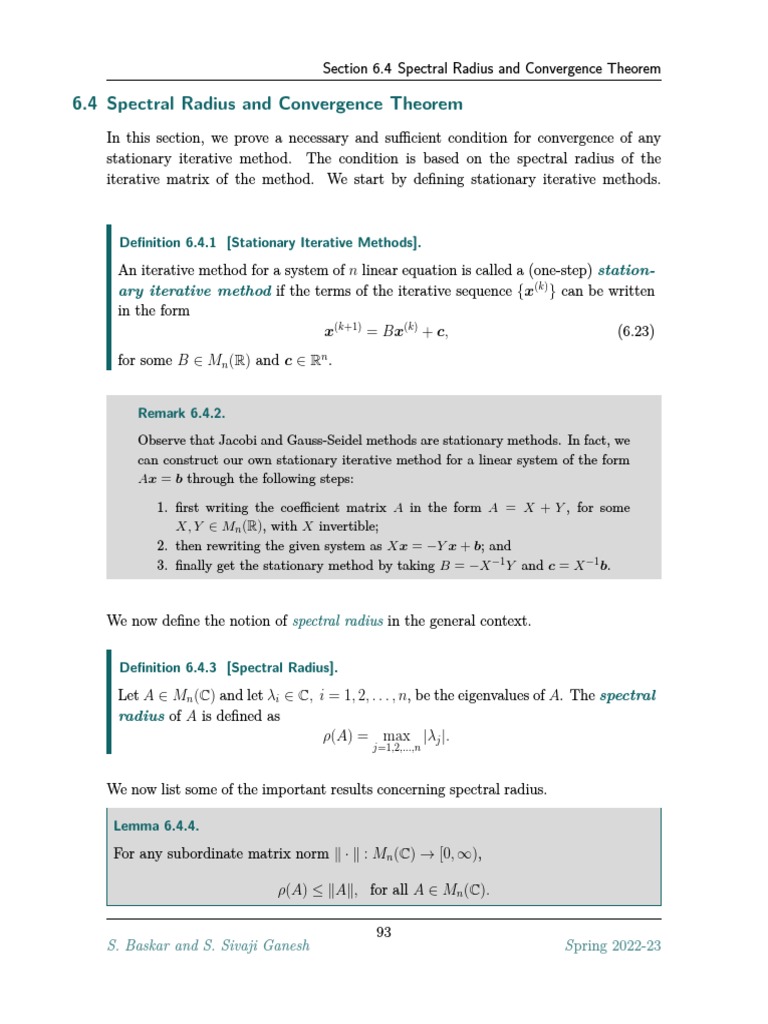 Ma214 S23 Part06 | PDF | Eigenvalues And Eigenvectors | Matrix ...