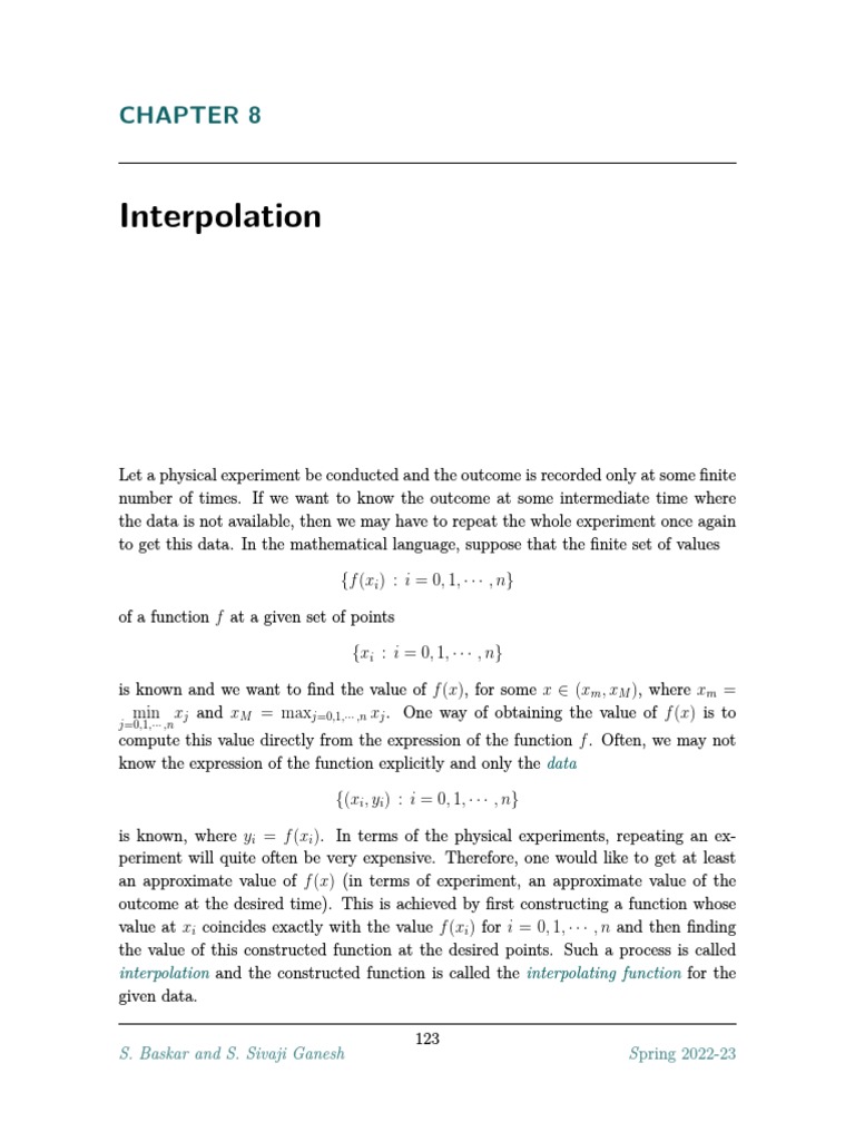 Ma214 S23 Part07 | PDF | Interpolation | Numerical Analysis