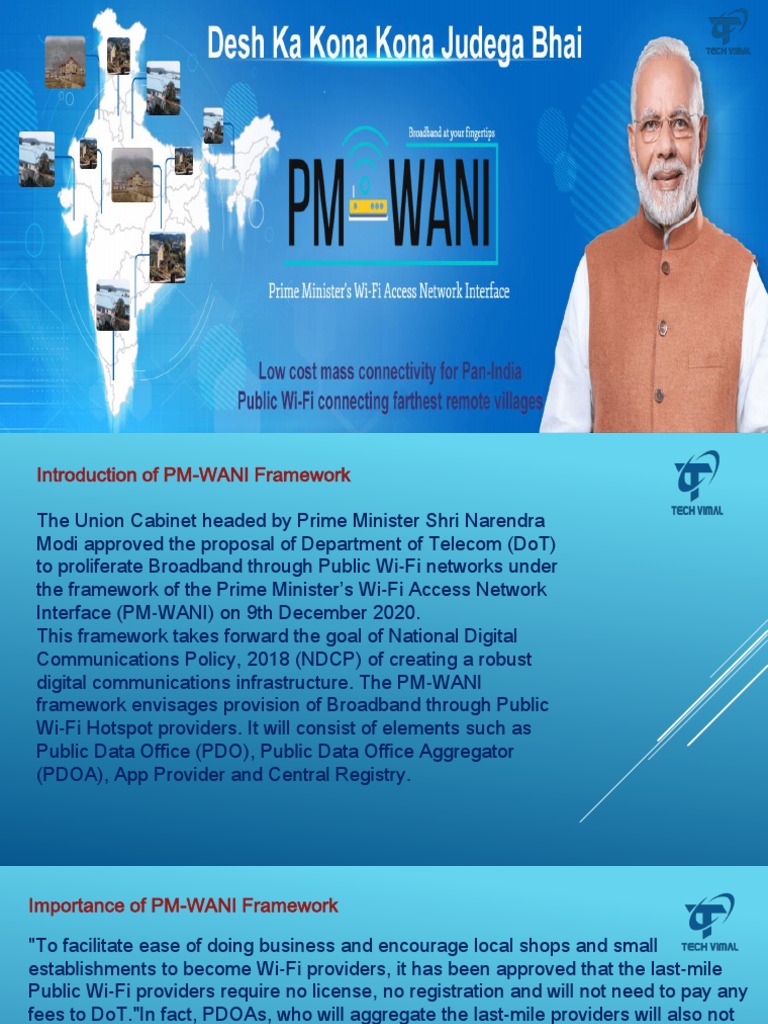 Tech vimal PM WANI Guidelines | PDF | Wi Fi | Internet Access