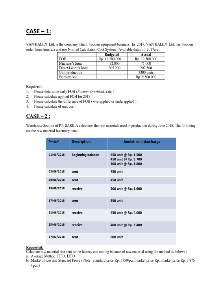 Case - 2 | PDF | Labour Economics | Management Accounting