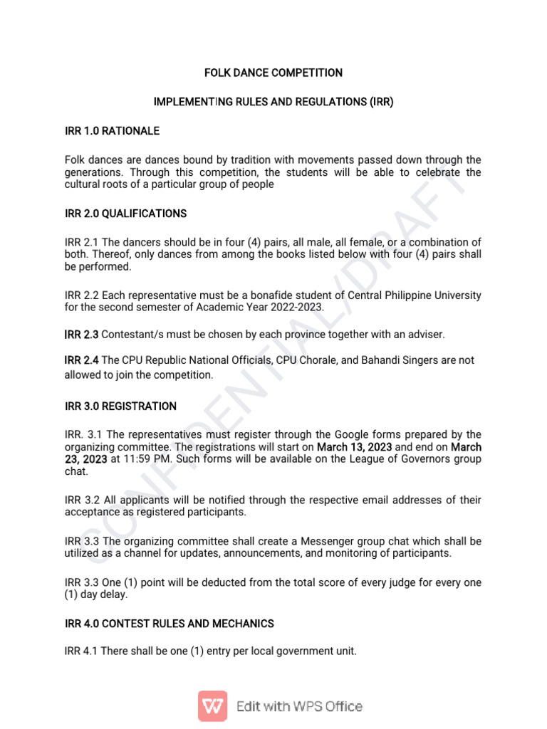IRR Folk Dance | PDF
